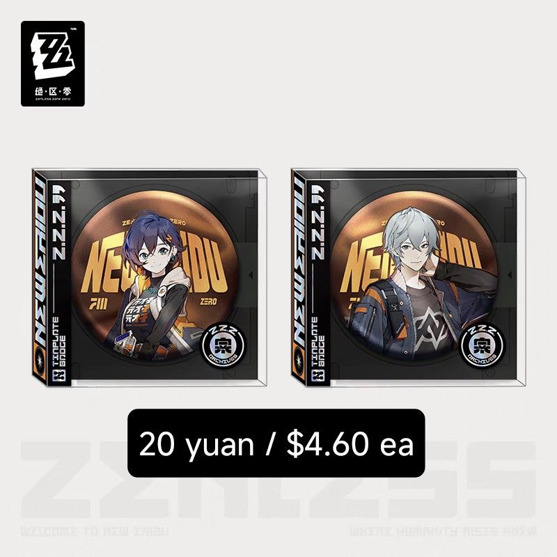 [PREORDER] Zenless Zone Zero Badges 75mm wise belle anby billy nicole ...
