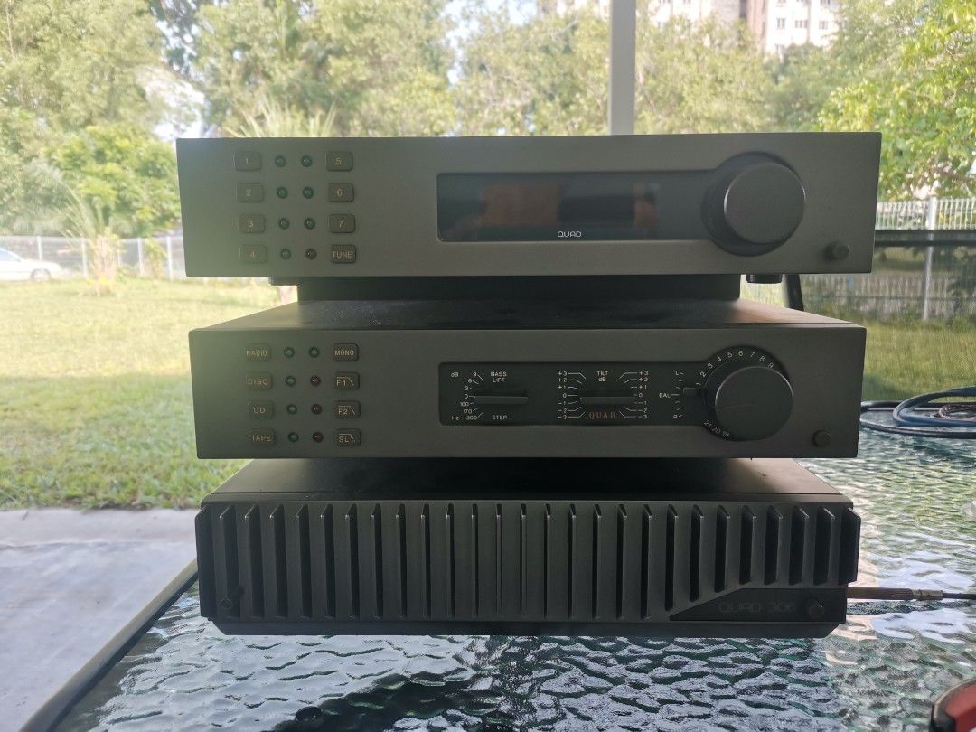 quad 34 preamplifier 306 power amplifier fm4 tuner, Audio, Soundbars ...