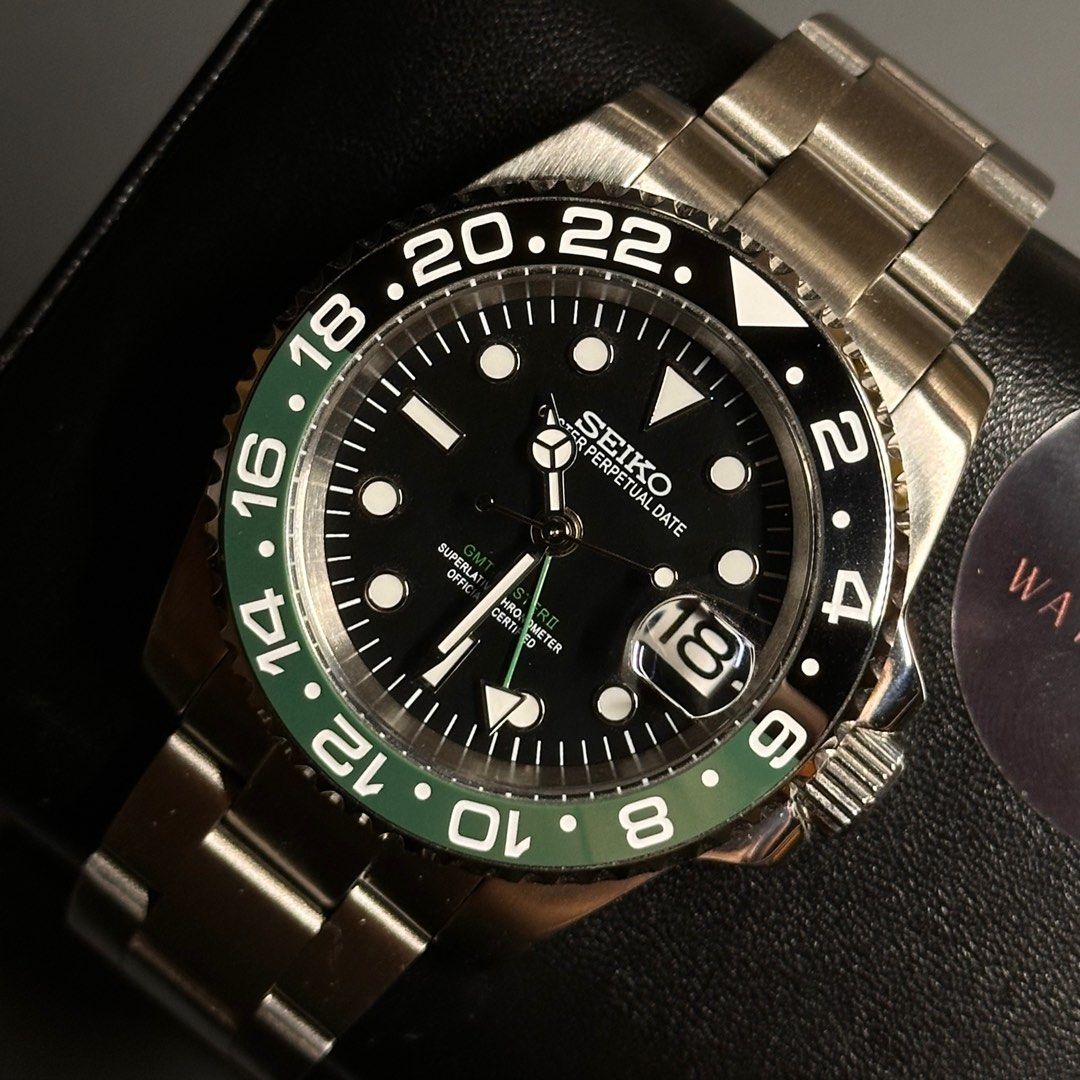 [CUSTOMISABLE] Seiko gmt master ii sprite mod oyster bracelet 41mm ...
