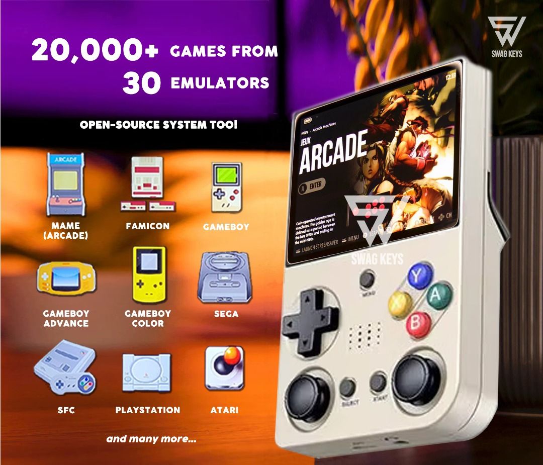 [SG] (New Model R36S) M21 Retro Handheld Video Game Console 3.5 Inch ...