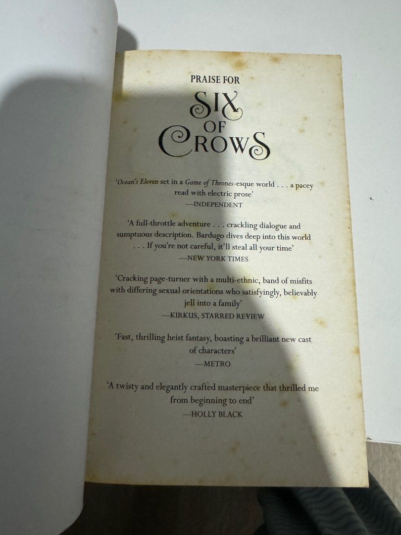 SIX OF CROWS BY LEIGH BARDUGO, Hobbies & Toys, Books & Magazines ...
