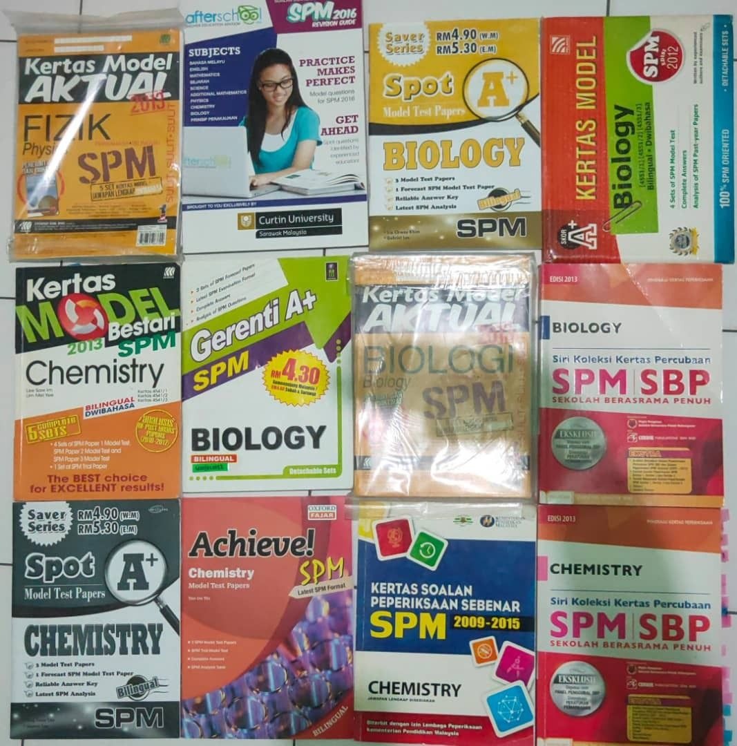 SPM Exercise model papers biology chemistry physics reference Book Form ...