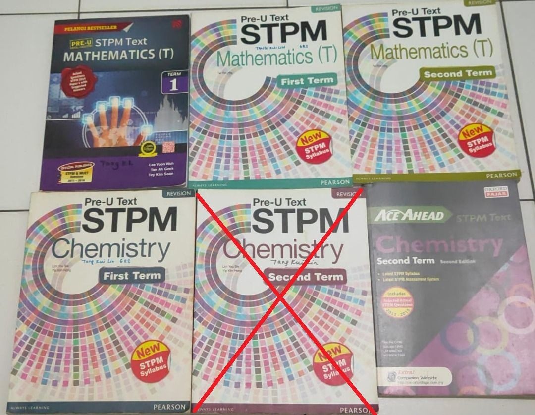 STPM books chemistry Math T Pengajian am PA MUET english, Hobbies ...