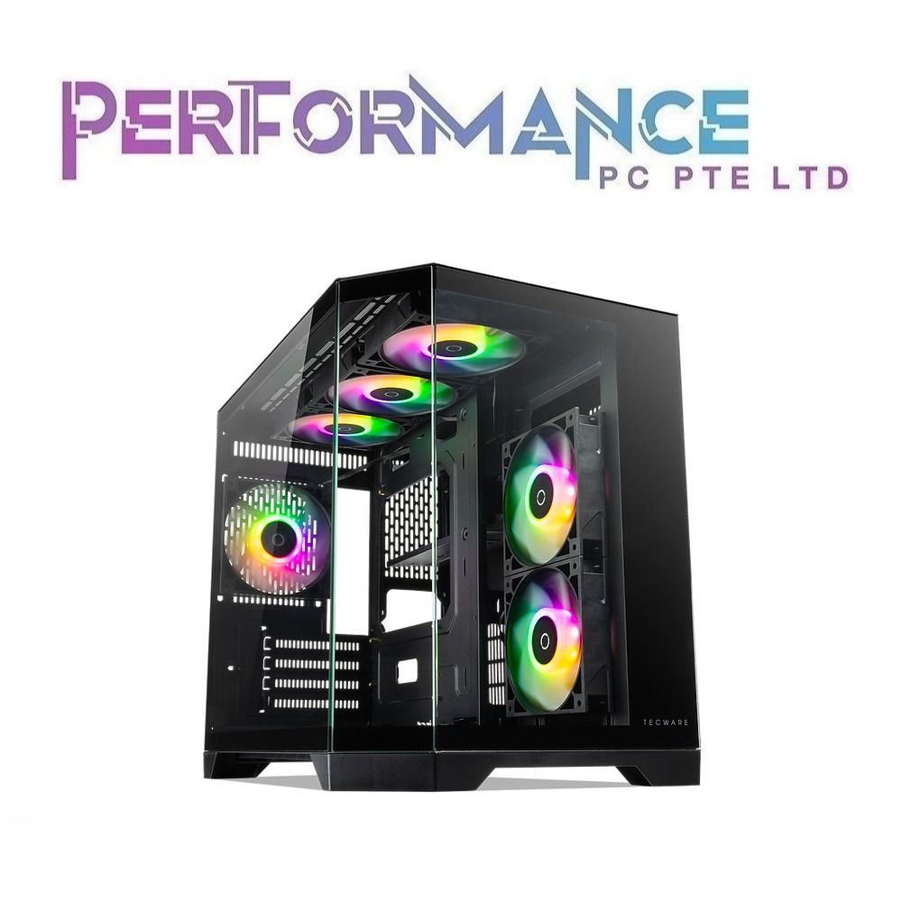Tecware VX Trinity M BLACK/WHITE MATX case with 6 ARGB 12cm fans ...