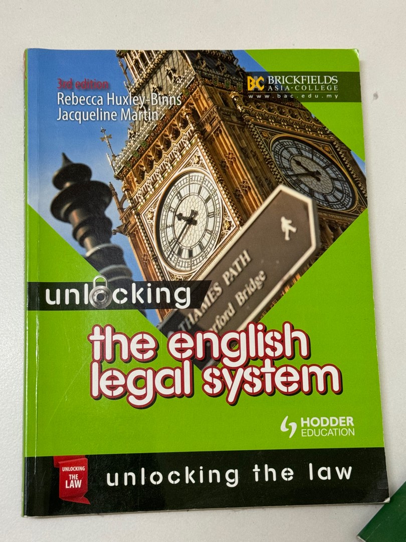 Unlocking the English Legal System by Rebecca Huxley Brickfields Asia ...