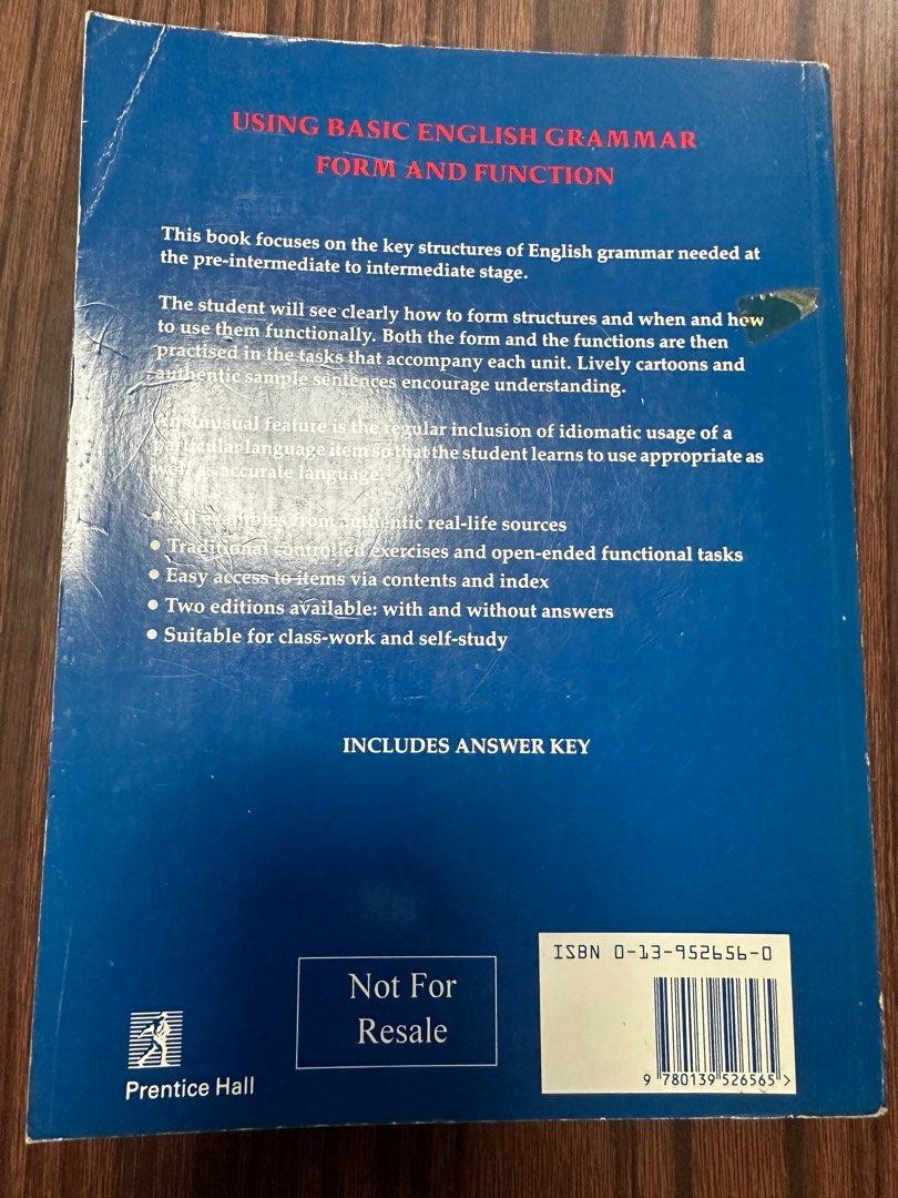 USING BASIC ENGLISH GRAMMAR FORM AND FUNCTION Edward Woods Nicole ...