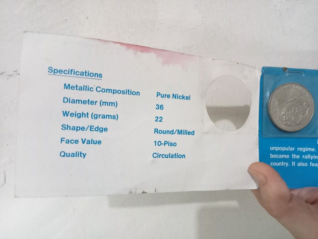 Vintage 1986 People Power Revolution Commemorative Coin 10 Piso ...