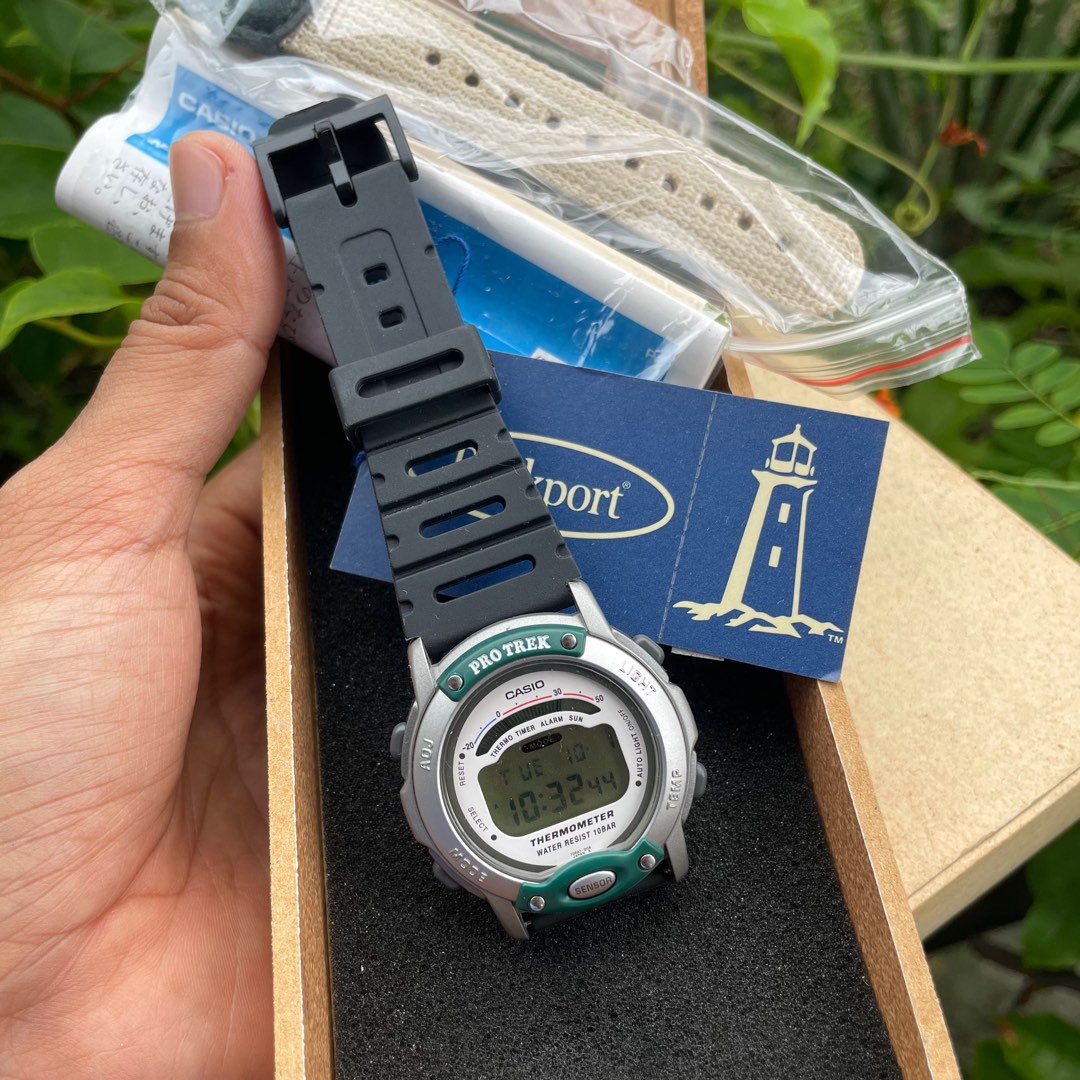 Vintage Casio Protrek Thermometer, Men's Fashion, Watches & Accessories ...