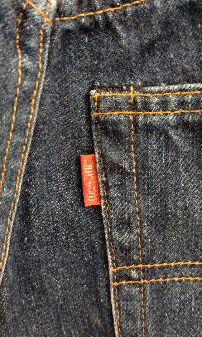 Vintage early 90s levis 501 big E selvedge denim top button 555, Men's Fashion, Bottoms, Jeans ...