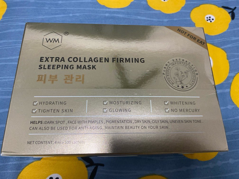WM Extra Collagen Firming Sleeping Mask, Beauty & Personal Care, Face ...