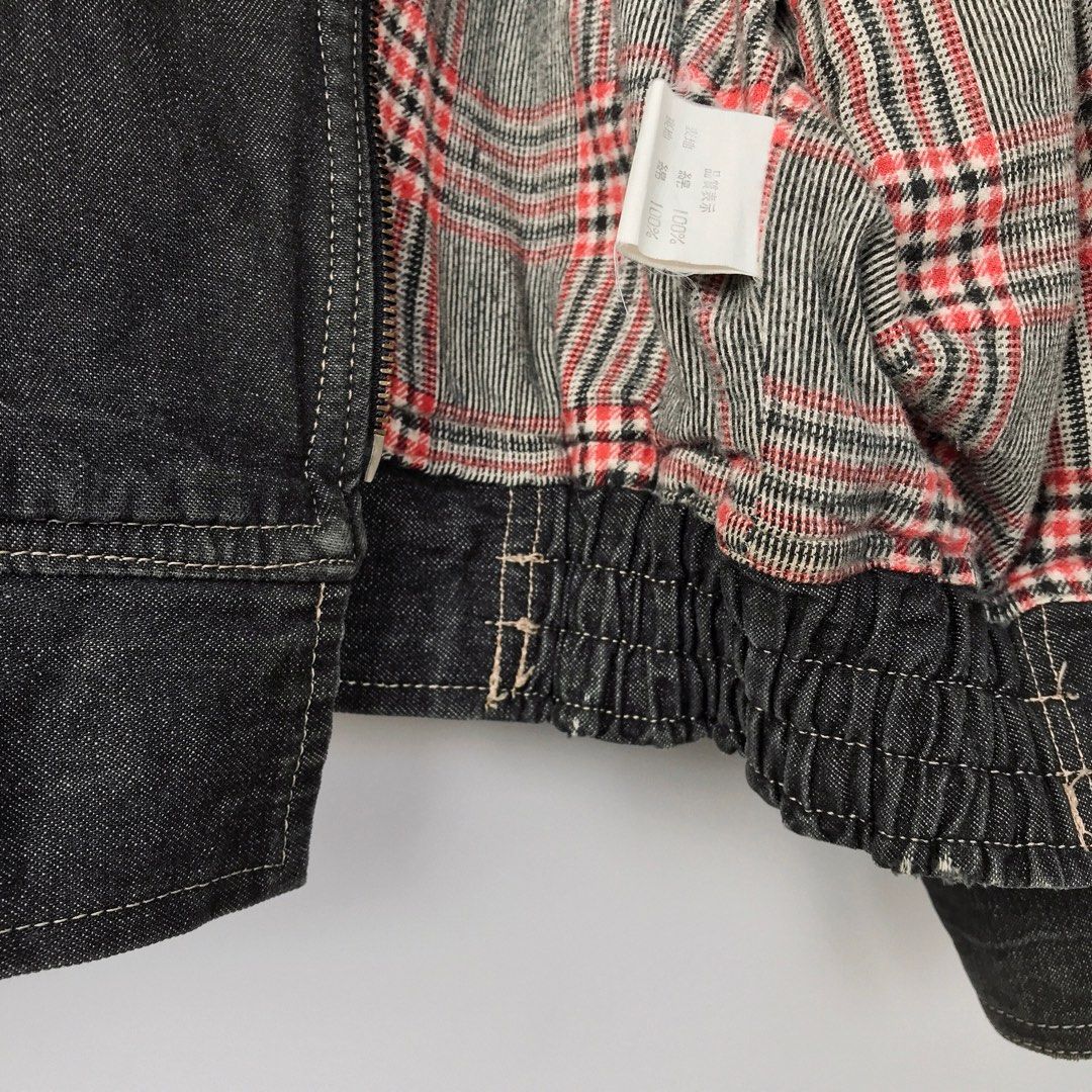 XL CANDY ANN Vintage Y2K Denim Patch Work Jacket Boxy Fit Oversize Ramones, Fesyen Pria, Pakaian ...