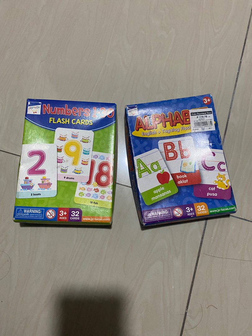 Alphabet and Number Flash Cards, Hobbies & Toys, Toys & Games on Carousell