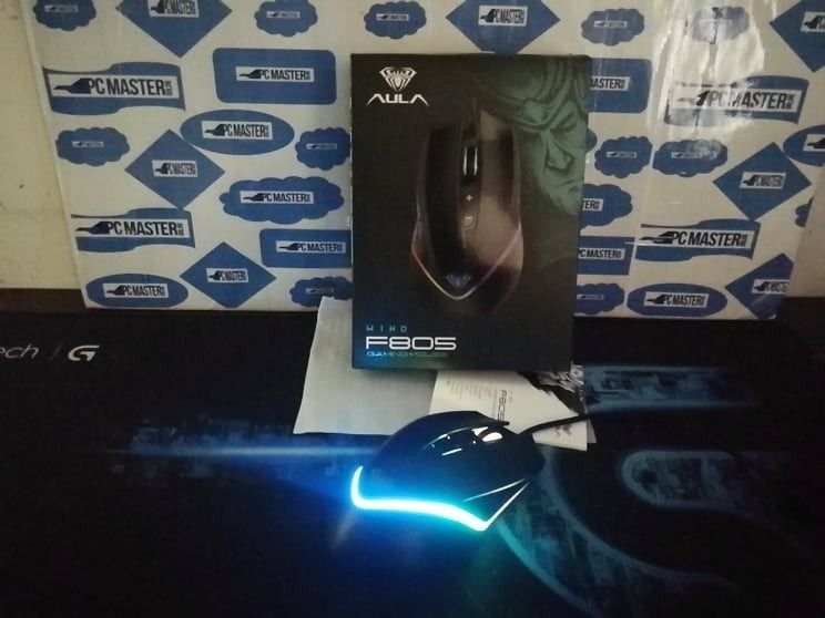 AULA Wind F805 RGB Colorful Lighting Gaming Mouse 6 Gear DPI with 7 ...