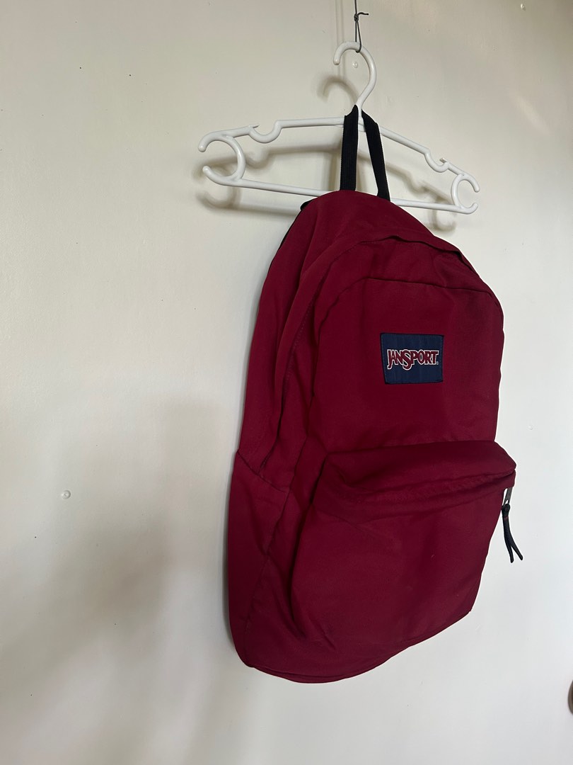 Authentic Jansport Superbreak Backpack Unisex (Maroon), Men's Fashion ...