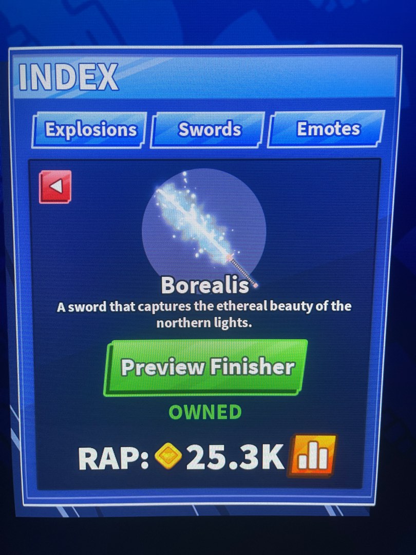 BOREALIS w/ FINISHER | BLADE BALL (roblox), Video Gaming, Gaming ...