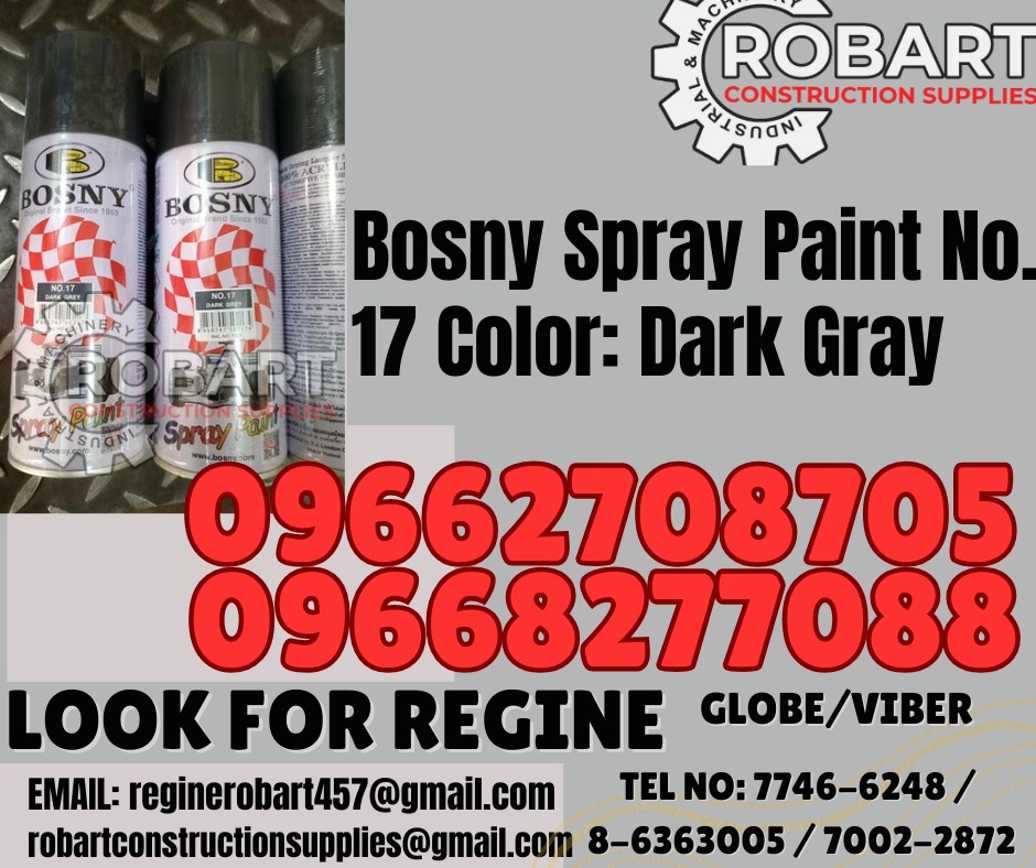 Bosny Spray Paint No. 17 Color: Dark Gray, Commercial & Industrial ...