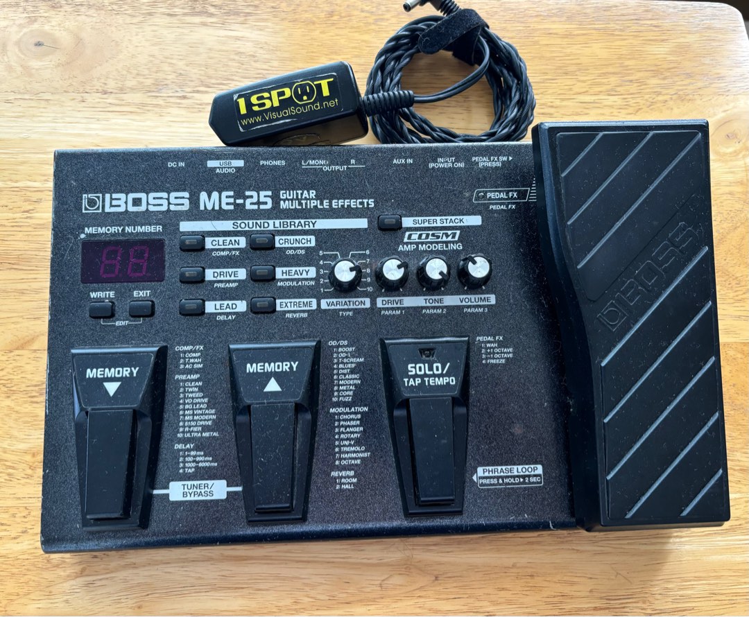 Boss ME-25 Guitar Multi Effects w/ free One Spot, Hobbies & Toys, Music ...
