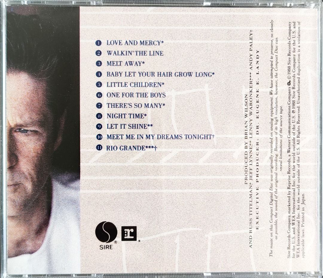 CD / 1988 US & JAPAN PRESS / BRIAN WILSON LOT / MEDIA: EX / CASING ...