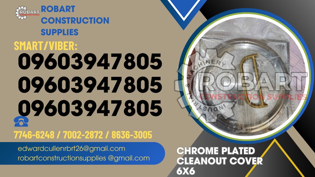 Chrome Plated Cleanout Cover 6x6, Commercial & Industrial, Construction ...
