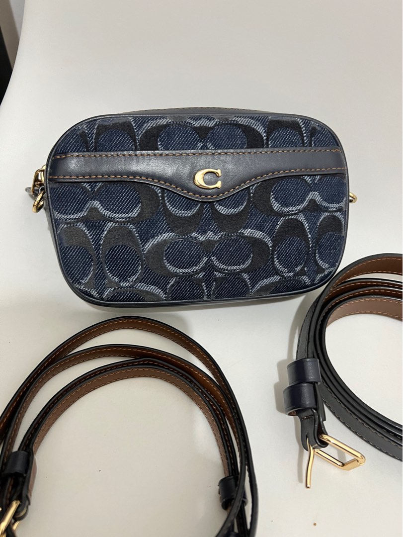 Coach convertible bag in signature denim (3 look sling, belt, sling ...
