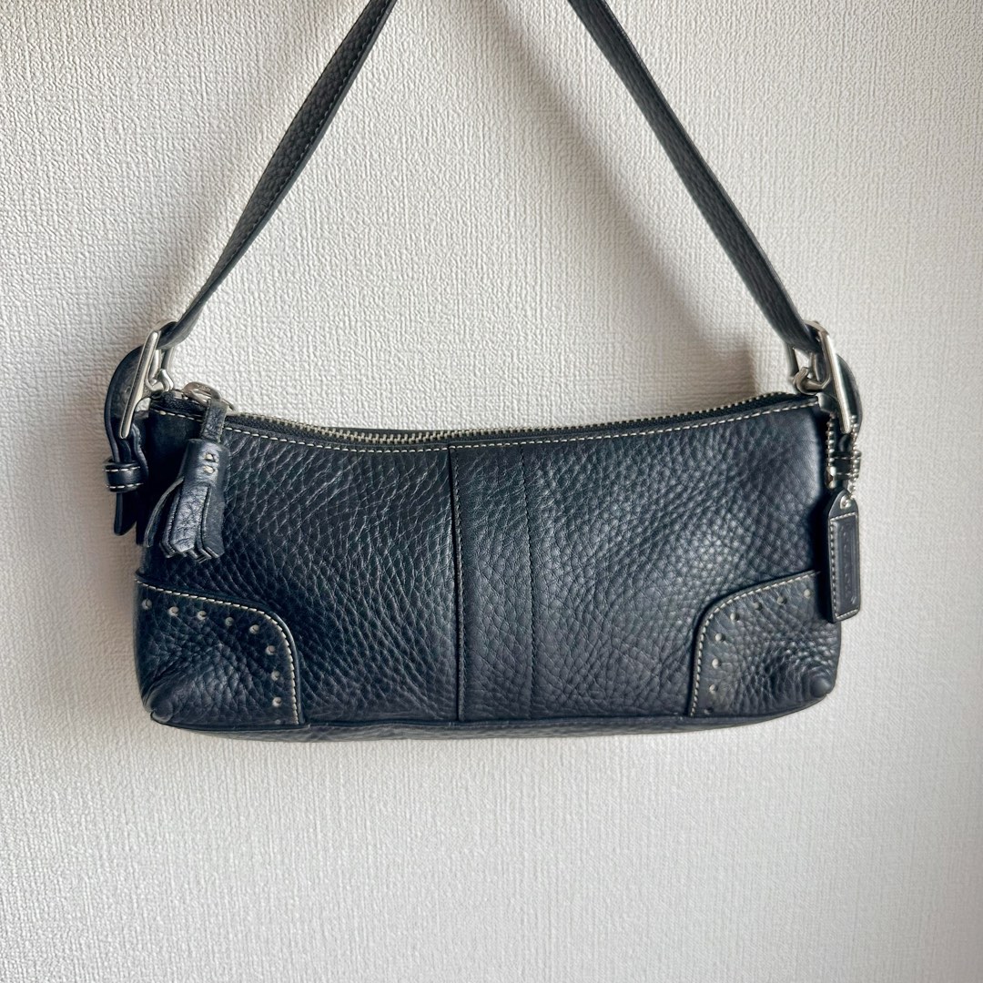 Coach Hamilton Black Pebbled Leather Mini Shoulder Bag Y2K Vintage ...