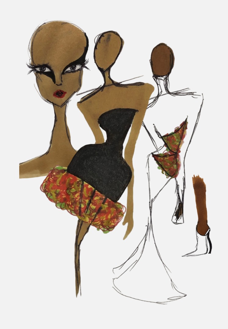 (custom) fashion design illustrations, Women's Fashion, Dresses & Sets ...