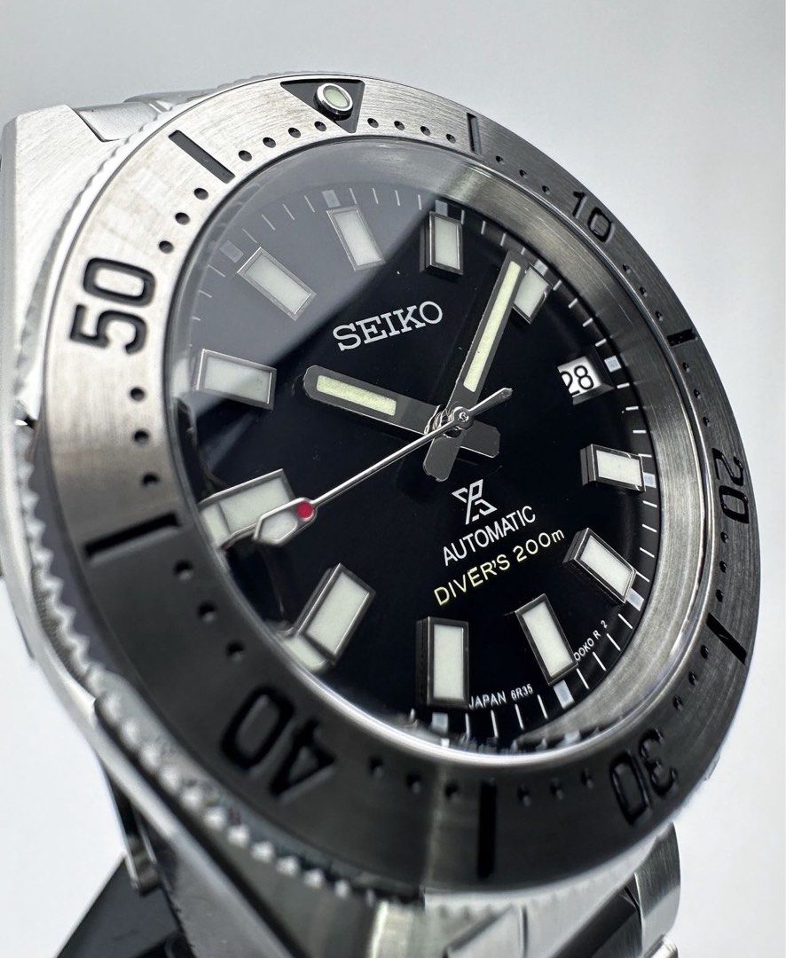 Custom Seiko Mod 40mm Black 62Mas Re-Issue Premium Automatic Watch, Men ...