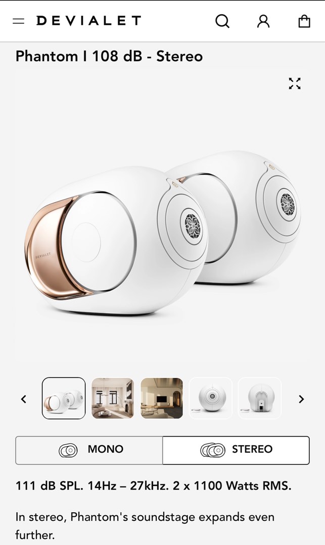Devialet Gold Phantoms Speaker Pair, Audio, Soundbars, Speakers & Amplifiers on Carousell