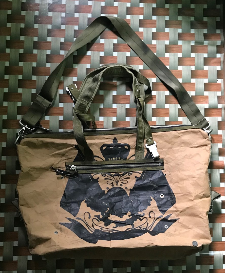 DIESEL PAPER DUFFLE TOTE BAG, Luxury, Bags & Wallets on Carousell