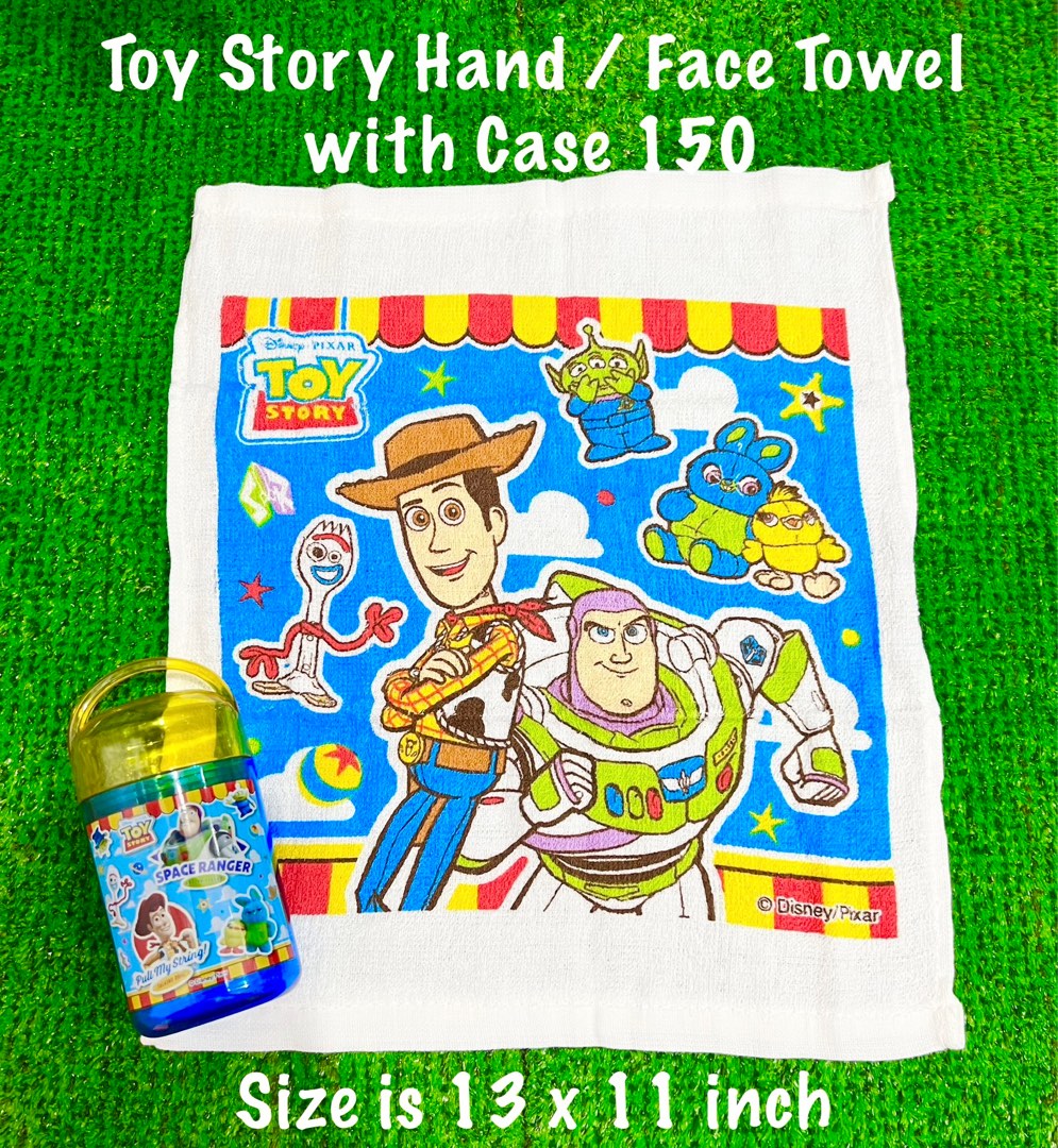 Disney Toy Story Hand / Face towel with Case, Hobbies & Toys, Toys ...