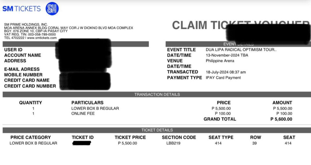 Dua Lipa Concert Ticket, Tickets & Vouchers, Event Tickets on Carousell
