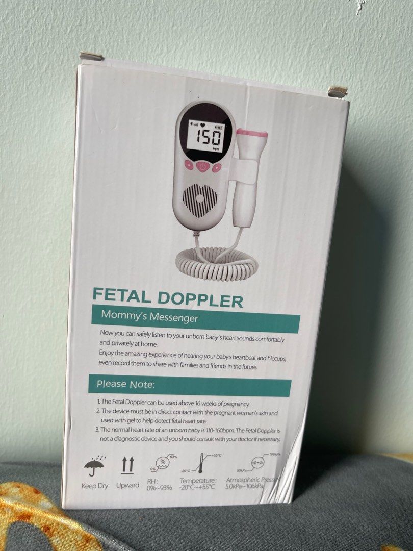 Fetal Doppler with gel & original box in good condition, Babies & Kids ...