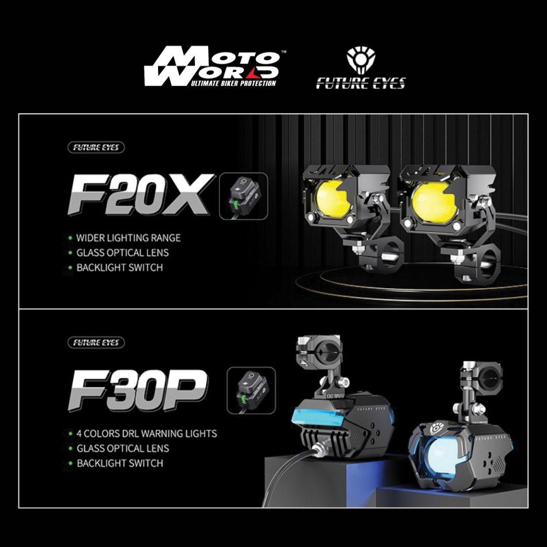 Future Eyes Fog Lights Auxiliary LED with DRL Motorcycle Spotlight ...