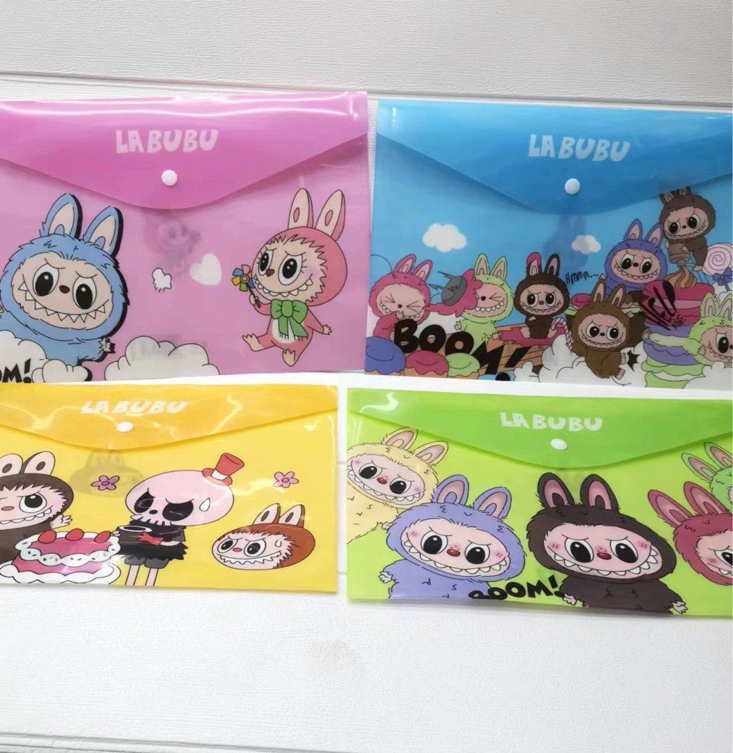 (Instocks) Brand New Labubu & Powerpuff Girls A4 file, Hobbies & Toys ...