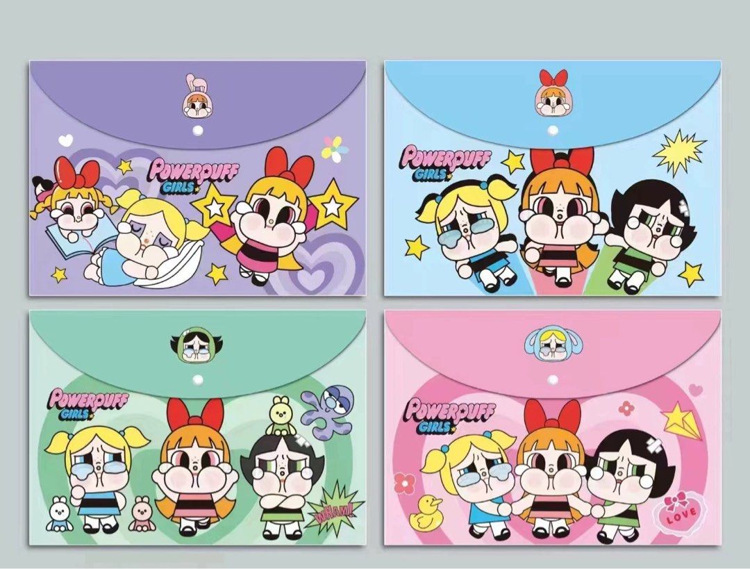 (Instocks) Brand New Labubu & Powerpuff Girls A4 file, Hobbies & Toys ...