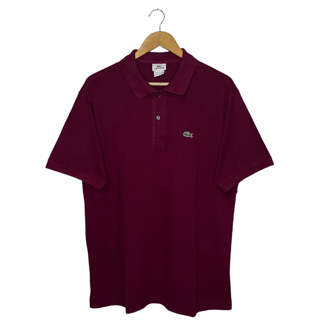 Lacoste Polo in Maroon, Men's Fashion, Tops & Sets, Formal Shirts on ...