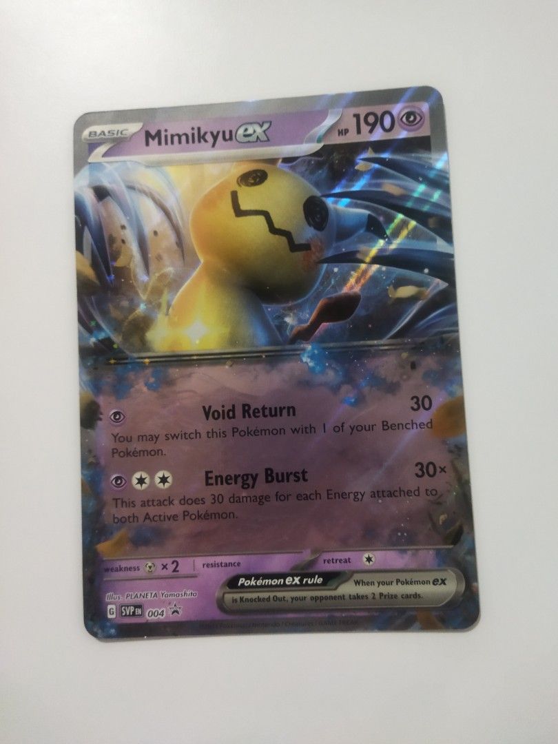 Mimikyu Ex Pokemon TCG Oversized Card, Hobbies & Toys, Memorabilia ...