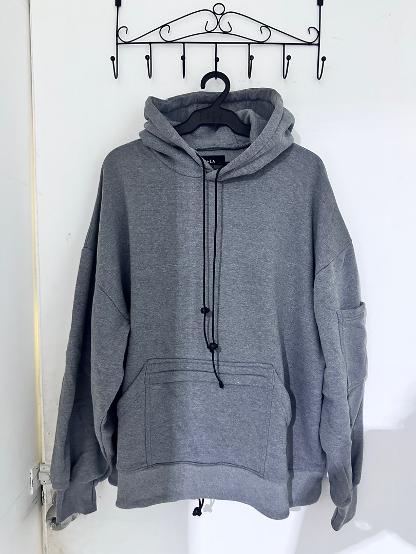 MN+LA Rogue Oversized Hoodie in Heather Grey, Men's Fashion, Coats ...