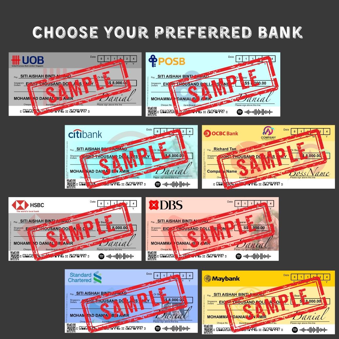 Mock Cheque, Hantaran Cheque, Ceremonial Cheque, Presentation Cheque ...
