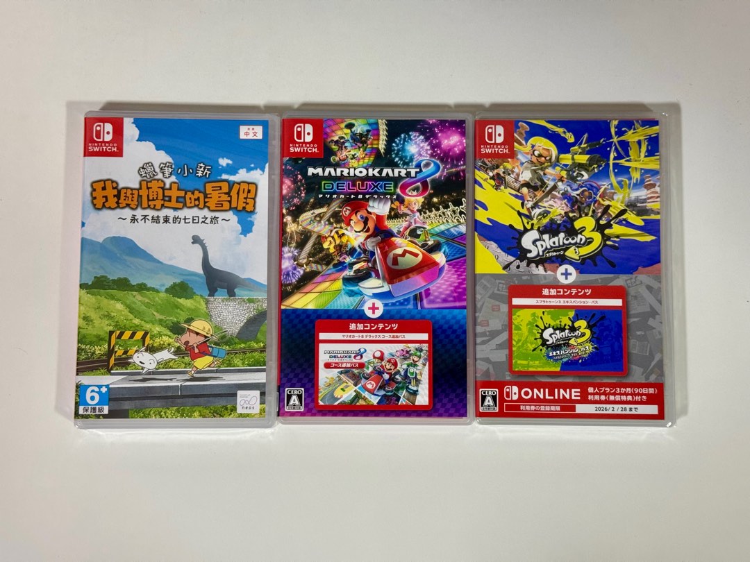 Nintendo Switch Game Shin Chan 蠟筆小新 Mario Kart 8 Splatoon 3, Video ...