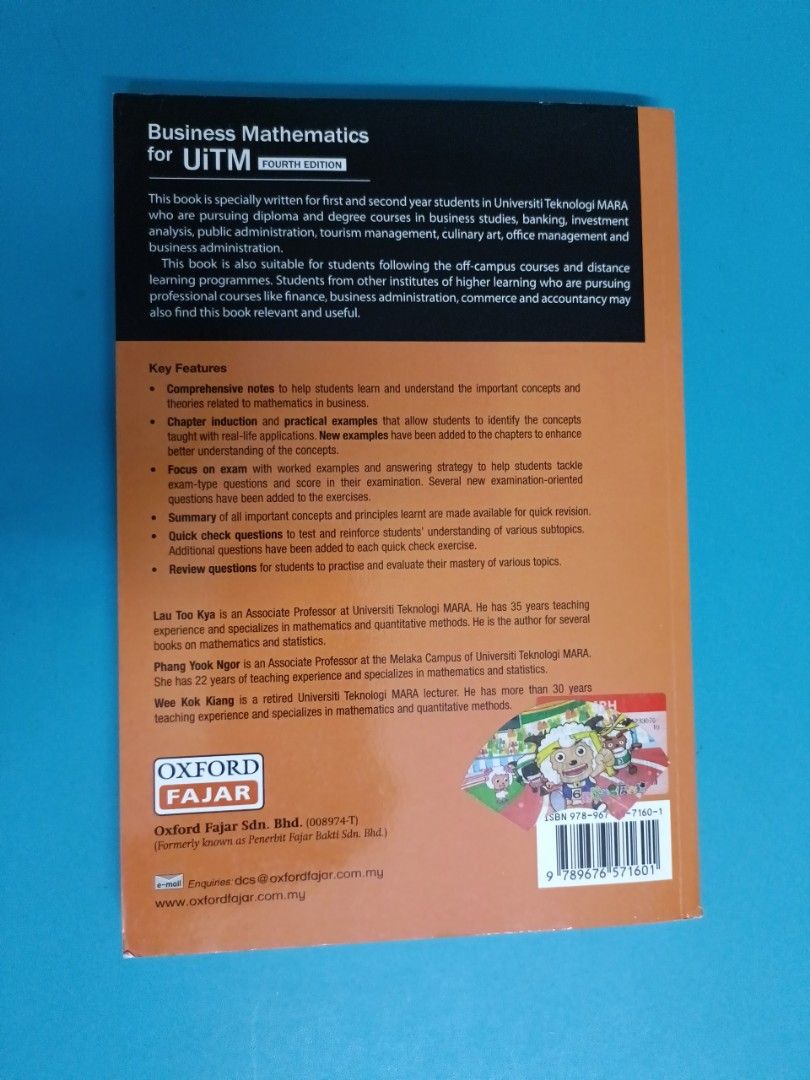 Oxford Business Mathematics Book for Diploma/Degree students (286pages ...