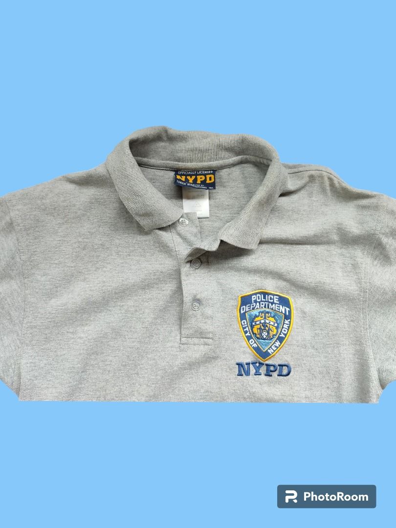 NYPD New York City Police Polo Shirt - Gray , Men's Fashion, Tops ...