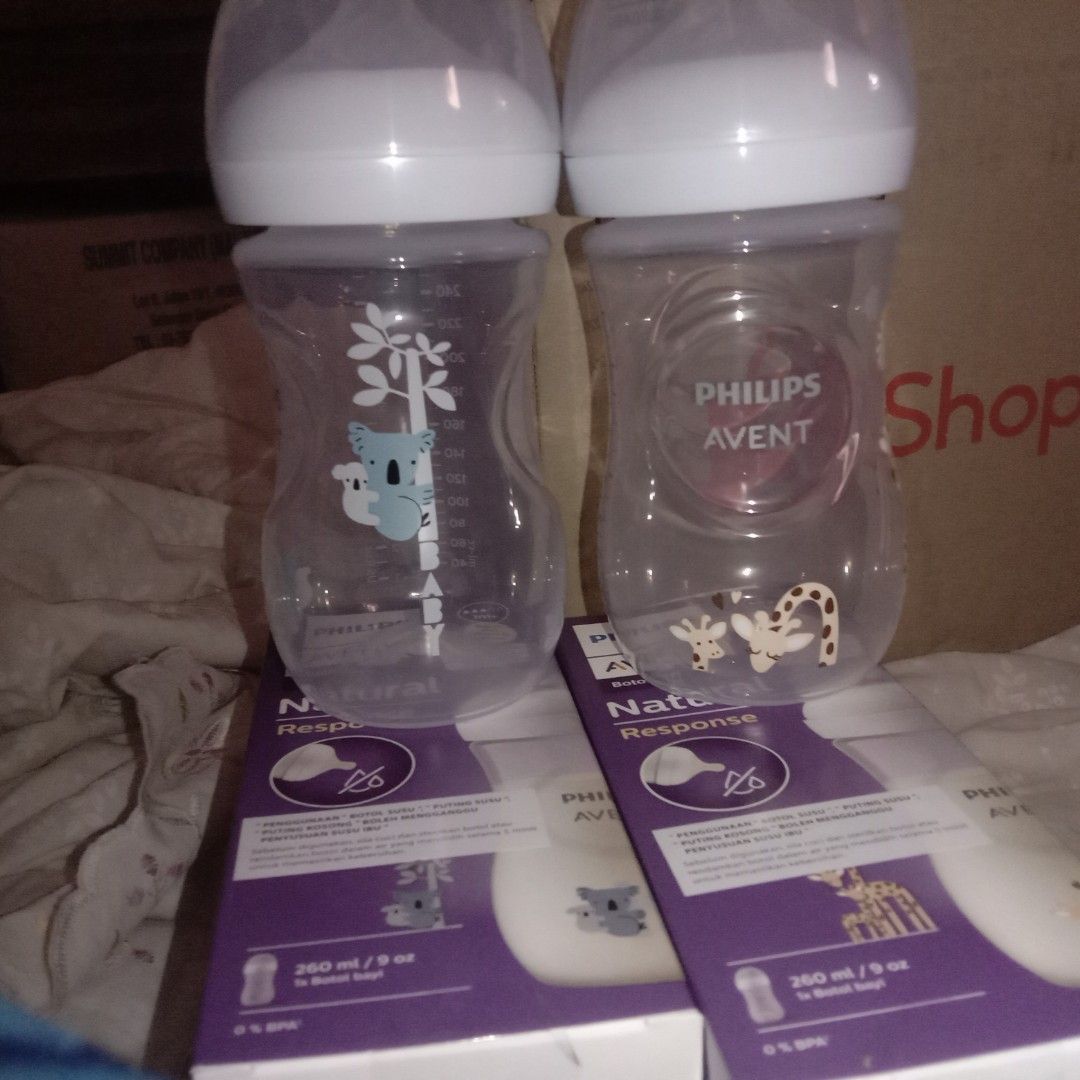 Philips Avent Natural Response Baby Bottle 1m+ (9oz/260ml x 2) - Koala ...