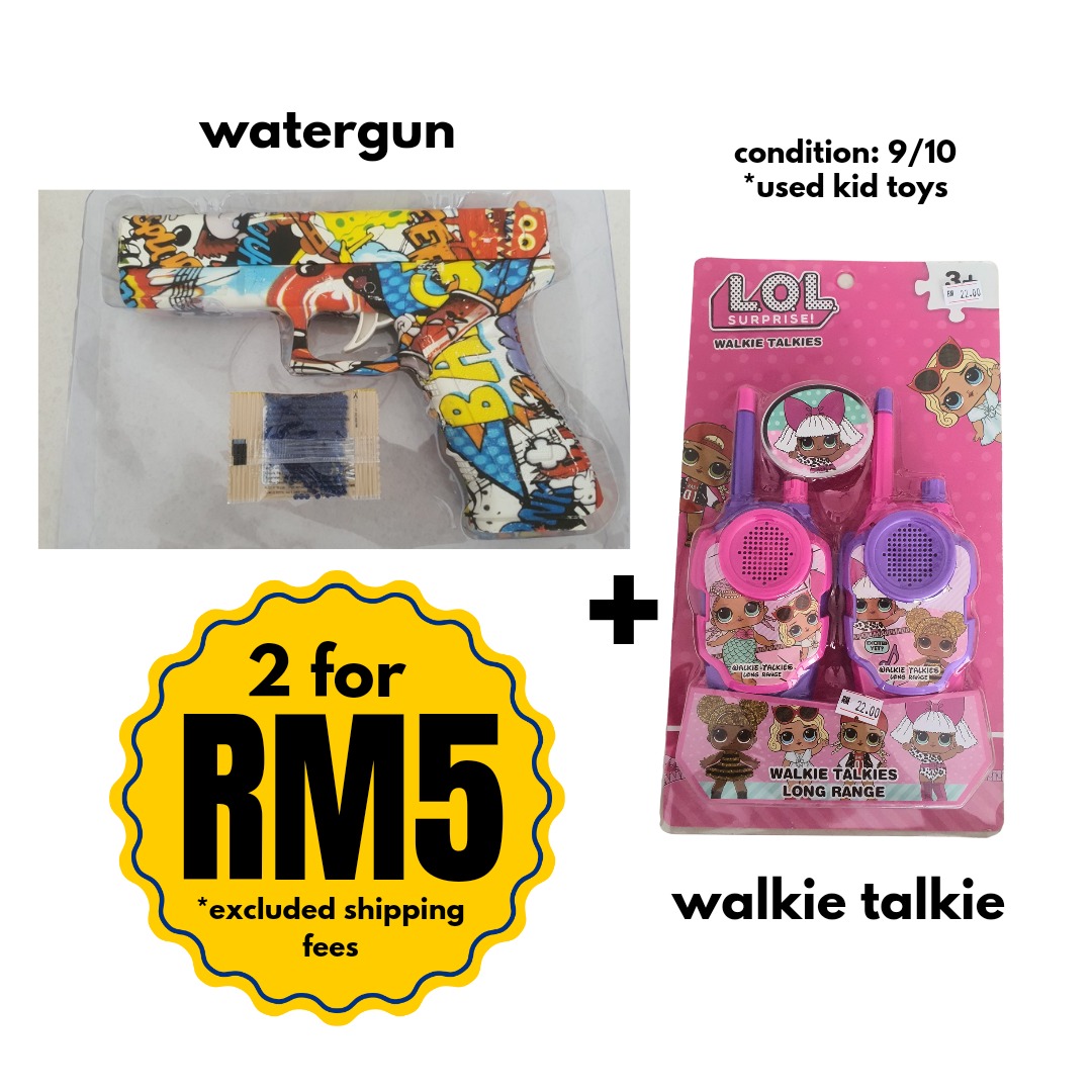 PISTOL AIR MANIK + WALKIE TALKIE, Hobbies & Toys, Toys & Games on Carousell