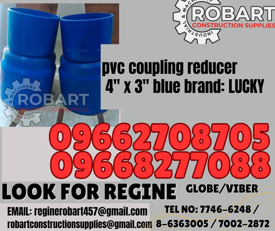 pvc coupling reducer 4'' x 3'' blue brand: LUCKY, Commercial ...