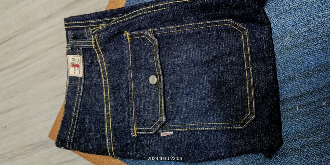 Samurai iron heart momotaro sugarcanes duck digger denime pure blue japan mister freedom flat ...