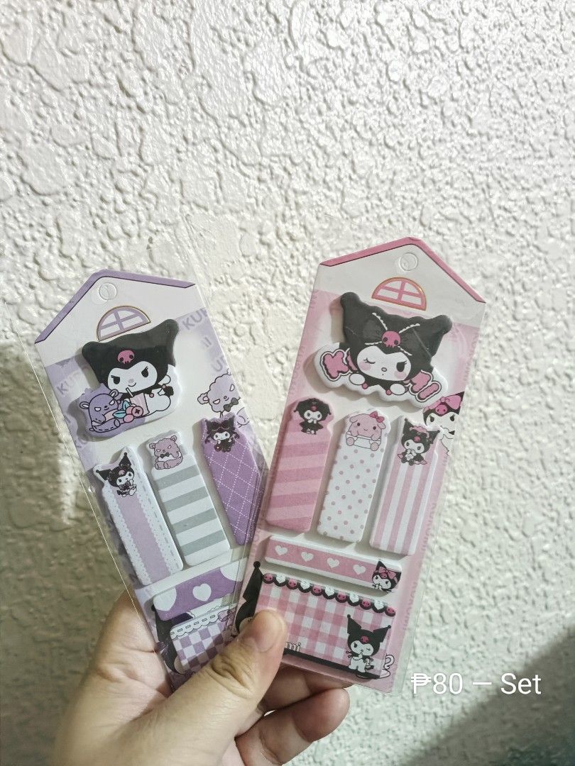 Sanrio Kuromi / Kuku Sticky Notes Set, Hobbies & Toys, Stationary ...