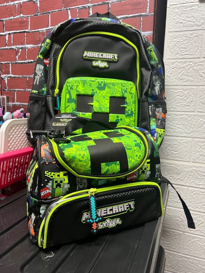 Smiggle Minecraft Backpack, Men's Fashion, Bags, Backpacks on Carousell