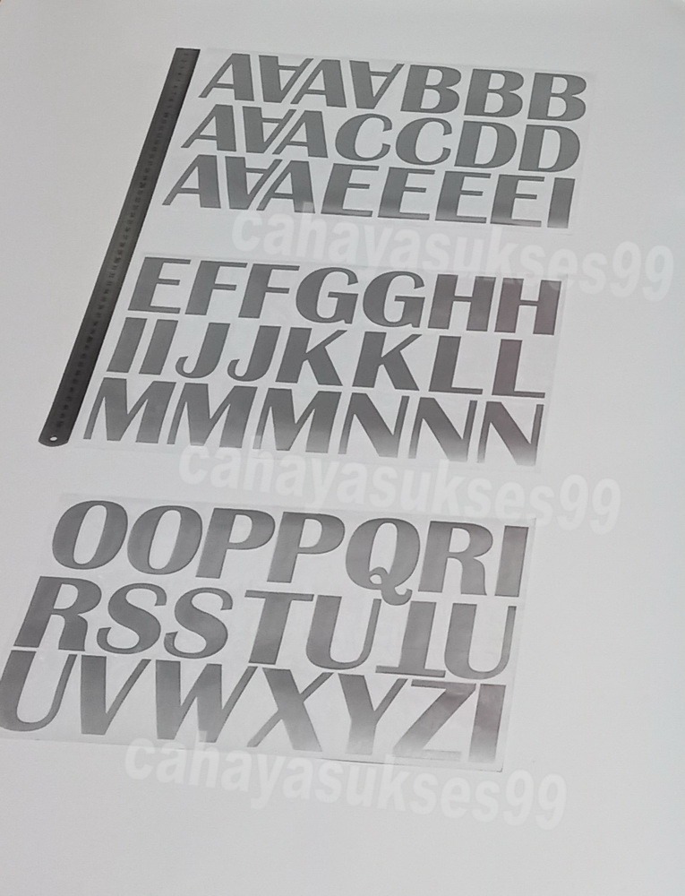 Sticker Cutting Huruf Alphabet Abjad Font Huruf Besar Stiker Label New ...