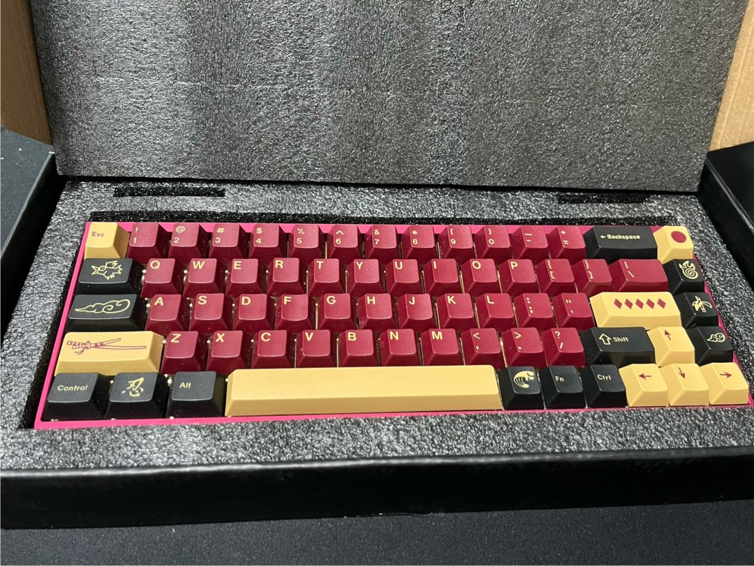 Tofu 65 Burgundy Custom Keyboard, Computers & Tech, Parts & Accessories ...